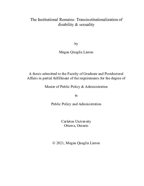 (PDF) The Institutional Remains: Transinstitutionalization of ...