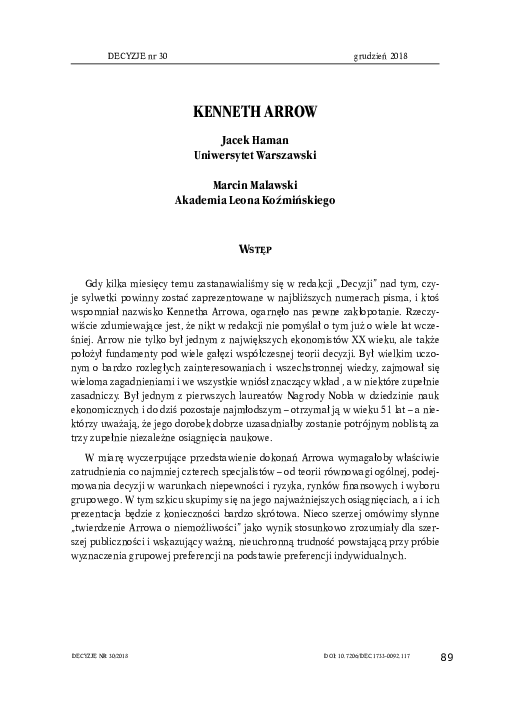 (PDF) Kenneth Arrow