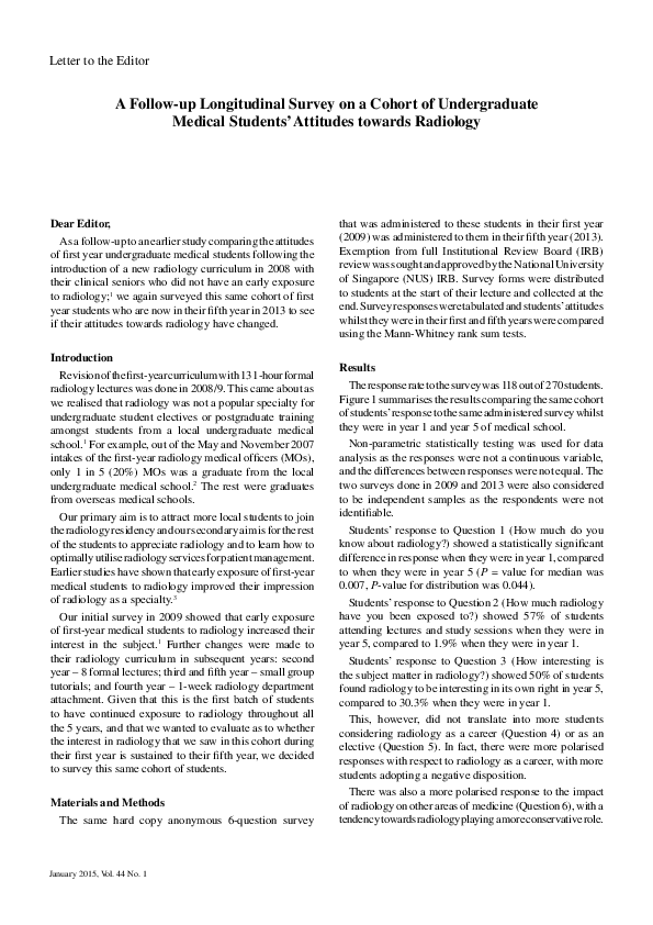 (PDF) A Follow-up Longitudinal Survey on a Cohort of Undergraduate ...