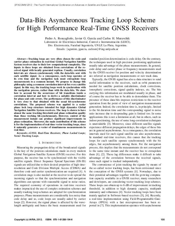 Pdf Data Bits Asynchronous Tracking Loop Scheme For High Performance