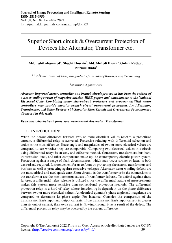 (PDF) Superior Short circuit & Overcurrent Protection of Devices like ...