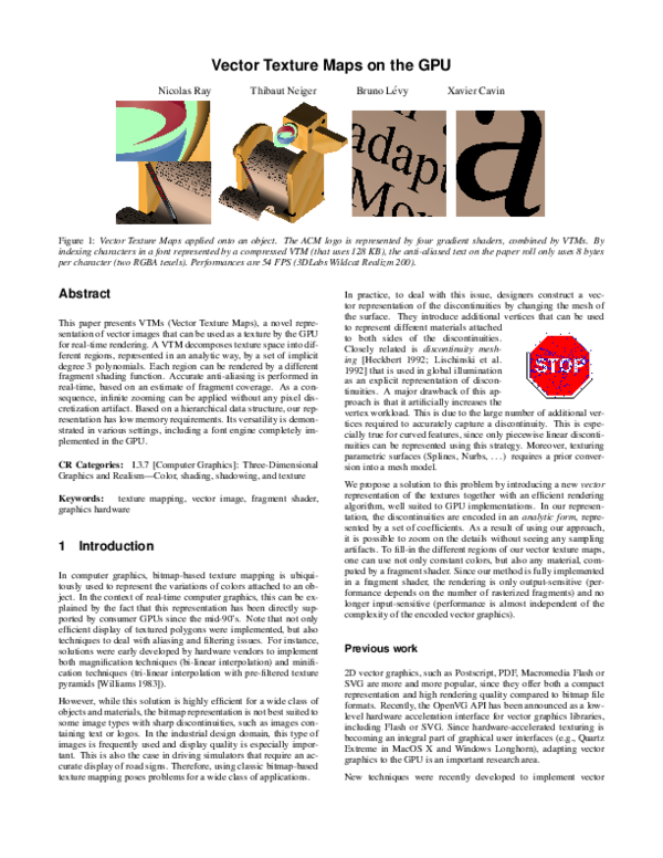 (PDF) Vector texture maps on the GPU