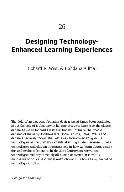 (PDF) Designing technology-enhanced learning experiences