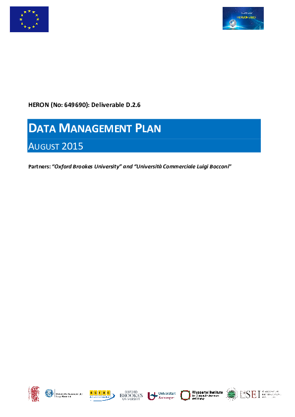 (PDF) Heron - Data Management Plan | Laura Barnfield - Academia.edu