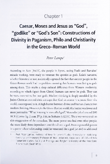 (PDF) Caesar, Moses and Jesus as "God", "godlike" or "God´s Son ...