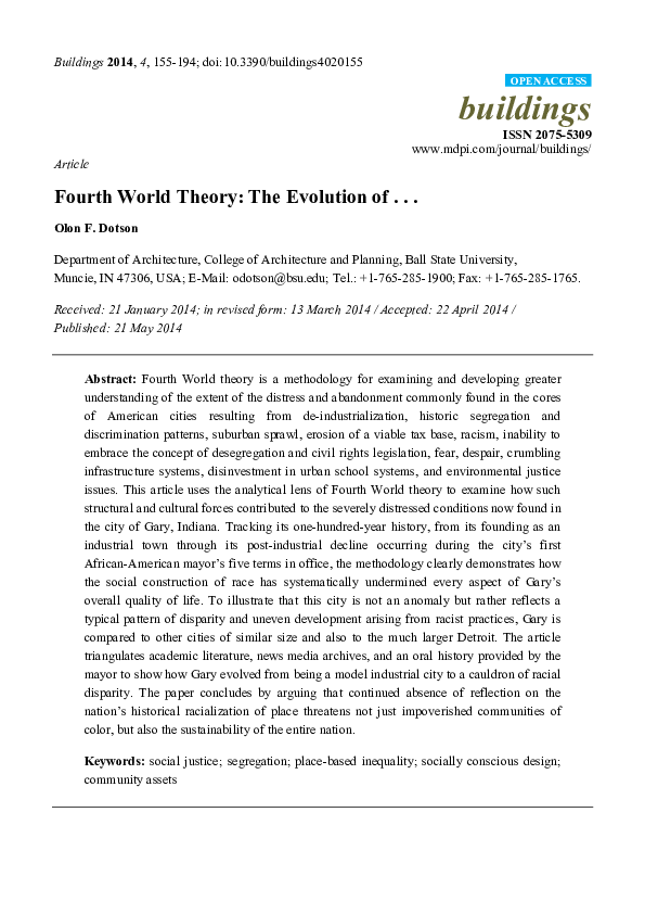 (PDF) Fourth World Theory: The Evolution of
