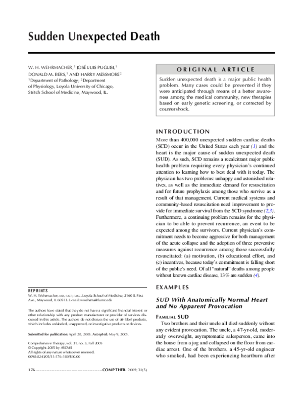(PDF) Sudden Unexpected Death