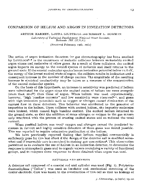 (PDF) Comparison of helium and argon in ionization detectors