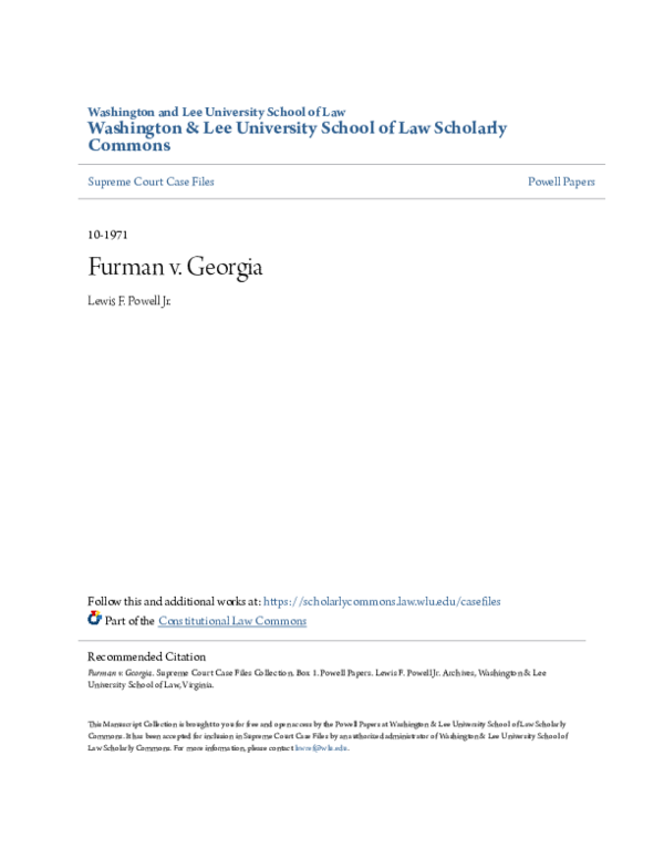 (PDF) Furman v. Georgia