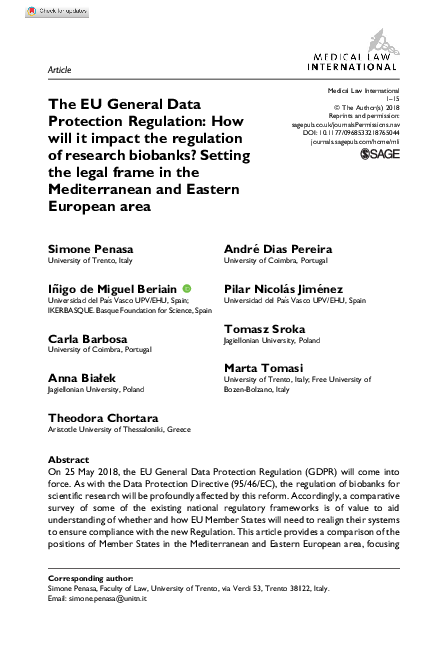(PDF) The EU General Data Protection Regulation: How will it impact the ...