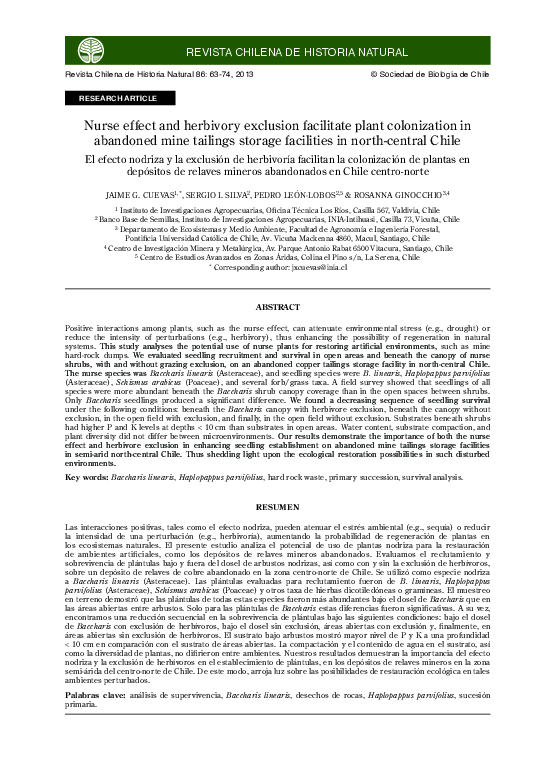 (PDF) Nurse effect and herbivory exclusion facilitate plant ...
