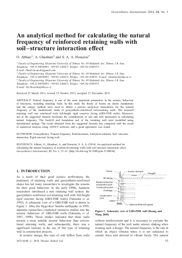 (PDF) An Analytical Method for Calculating the Natural Frequencies of a ...
