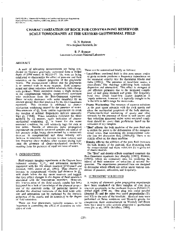 (PDF) Characterization of rock for constraining reservoir scale ...