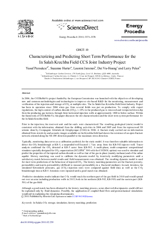 (PDF) Characterizing and predicting short term performance for the In ...