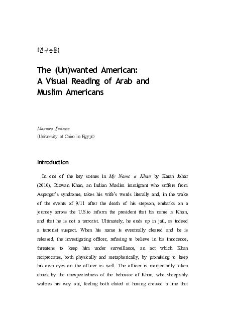 (PDF) The (Un)wanted American: A Visual Reading of Arab and Muslim ...