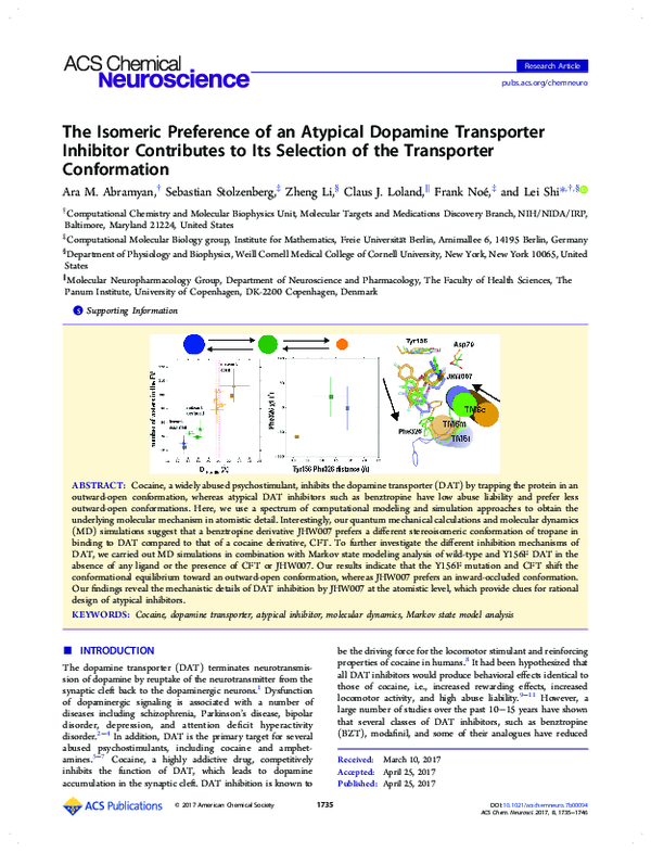 (PDF) The Isomeric Preference of an Atypical Dopamine Transporter ...