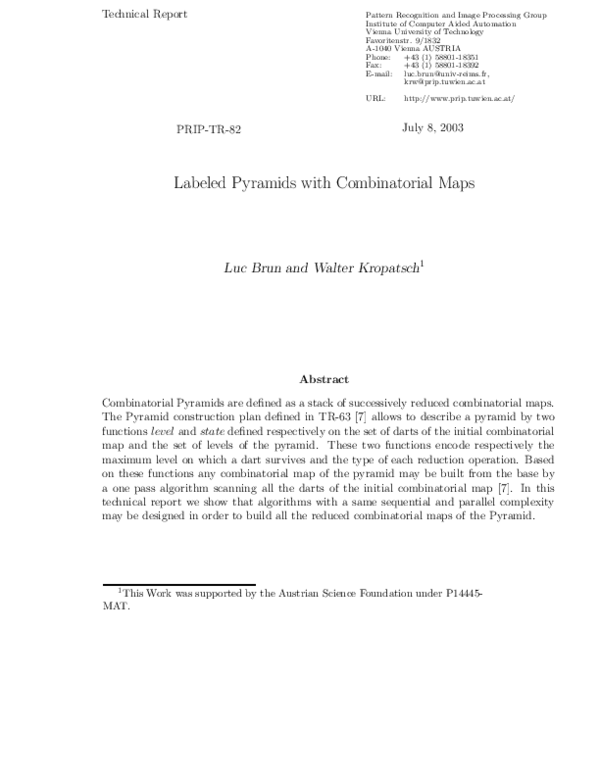 Pdf Labeled Pyramids With Combinatorial Maps
