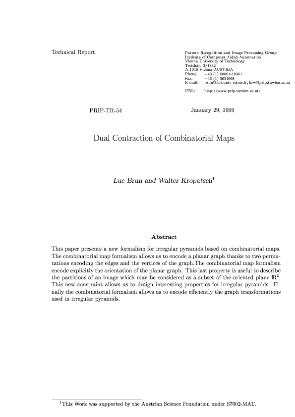 (PDF) Dual Contraction of Combinatorial Maps