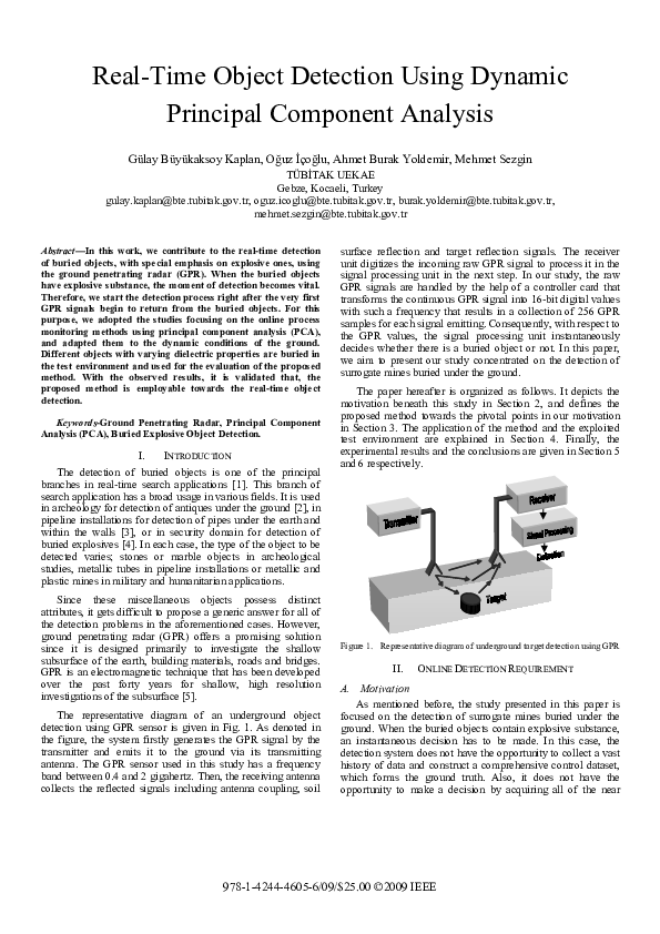 Pdf Real Time Gpr Object Detection With Pca