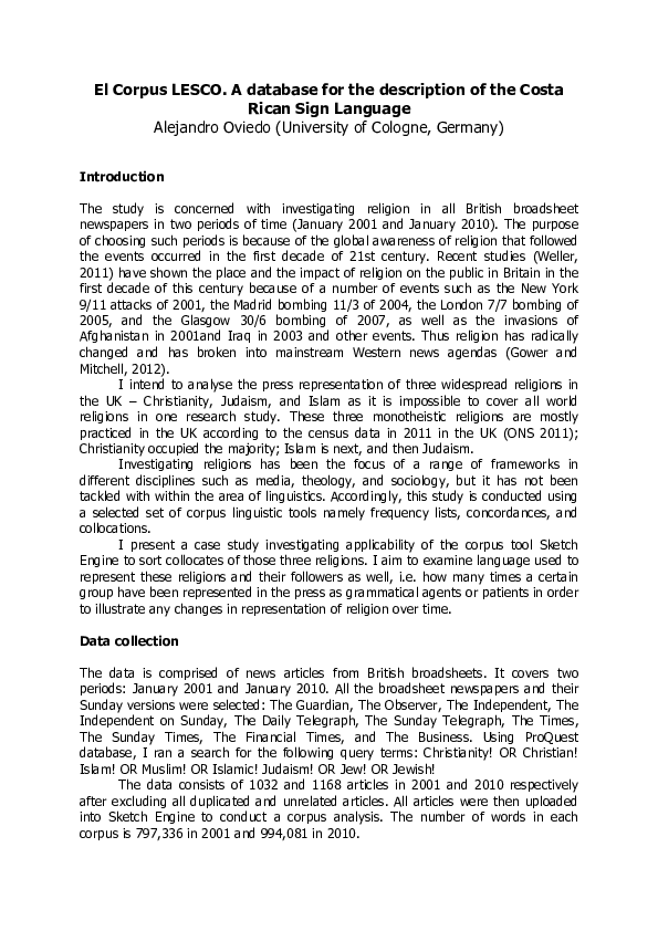 (PDF) A database for the description of the Costa Rican Sign Language