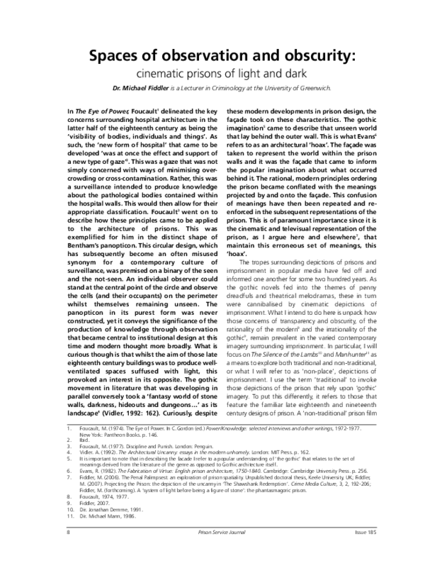(PDF) Spaces of observation and obscurity: cinematic prisons of light ...