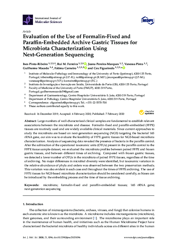 (PDF) Evaluation of the Use of Formalin-Fixed and Paraffin-Embedded Archive Gastric Tissues for ...