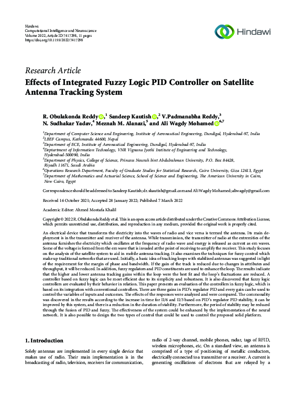 (PDF) Effects of Integrated Fuzzy Logic PID Controller on Satellite ...