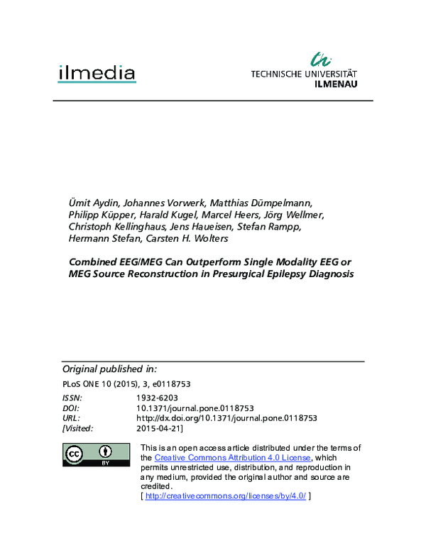 (PDF) Combined EEG/MEG Can Outperform Single Modality EEG or MEG Source Reconstruction in ...