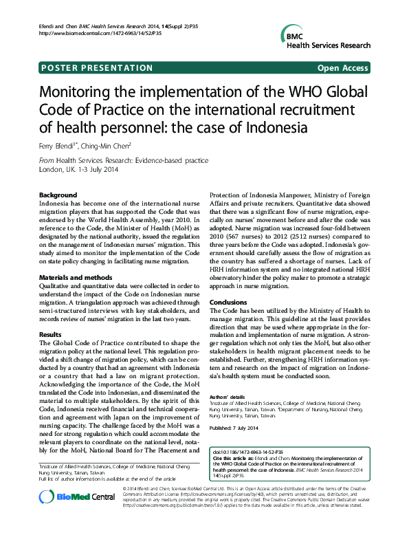 (PDF) Monitoring the implementation of the WHO Global Code of Practice ...