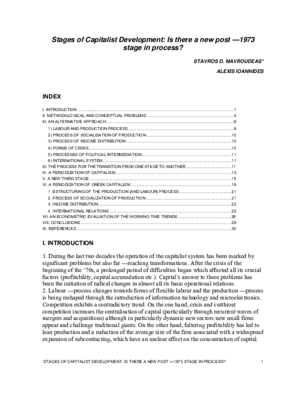 (PDF) Capitalist Development Stages Post-1973