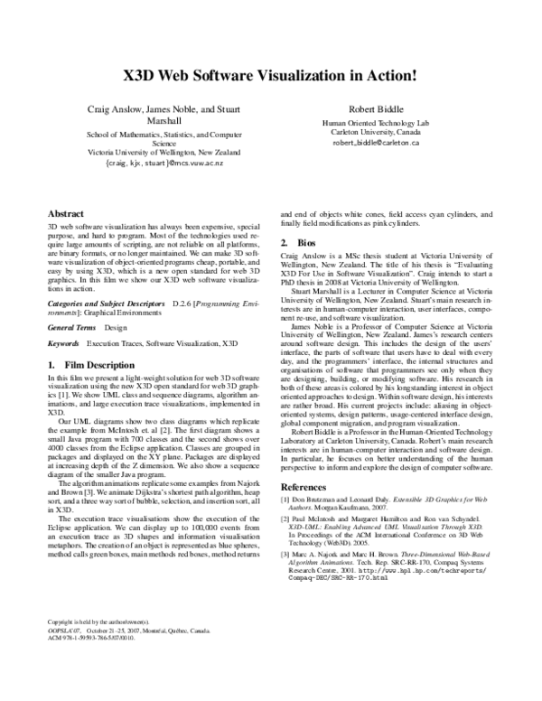 (PDF) X3D web software visualization in action!