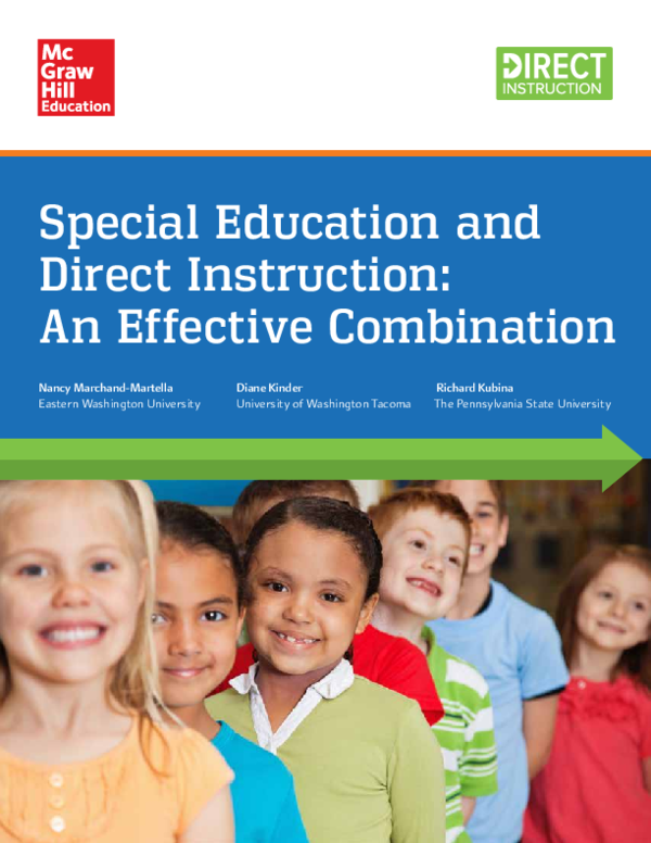 (PDF) Special Education and Direct Instruction: An Effective Combination