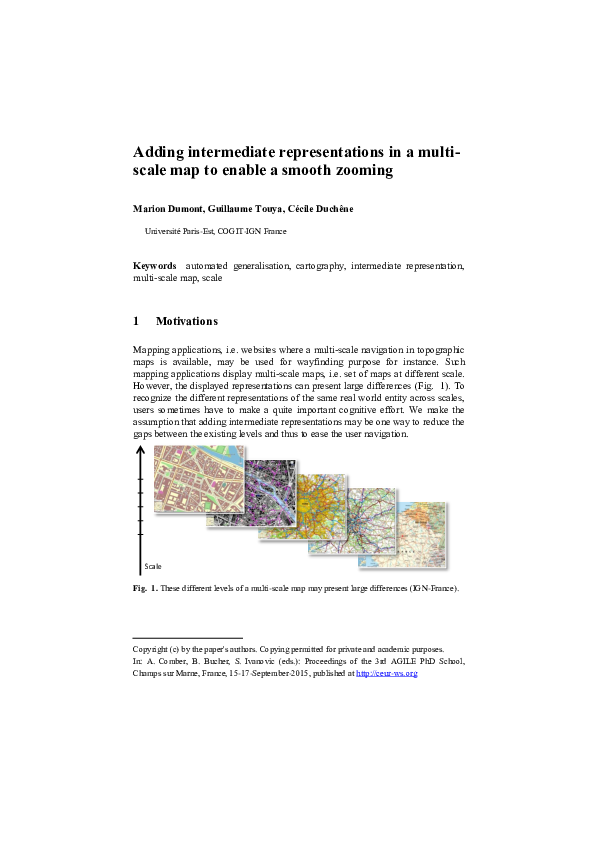(PDF) Adding intermediate representations in a multi-scale map to ...