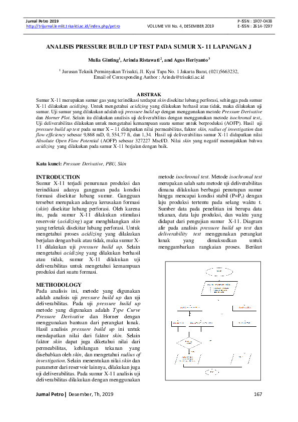 (PDF) Analisis Pressure Build Up Test Pada Sumur X- 11 Lapangan J