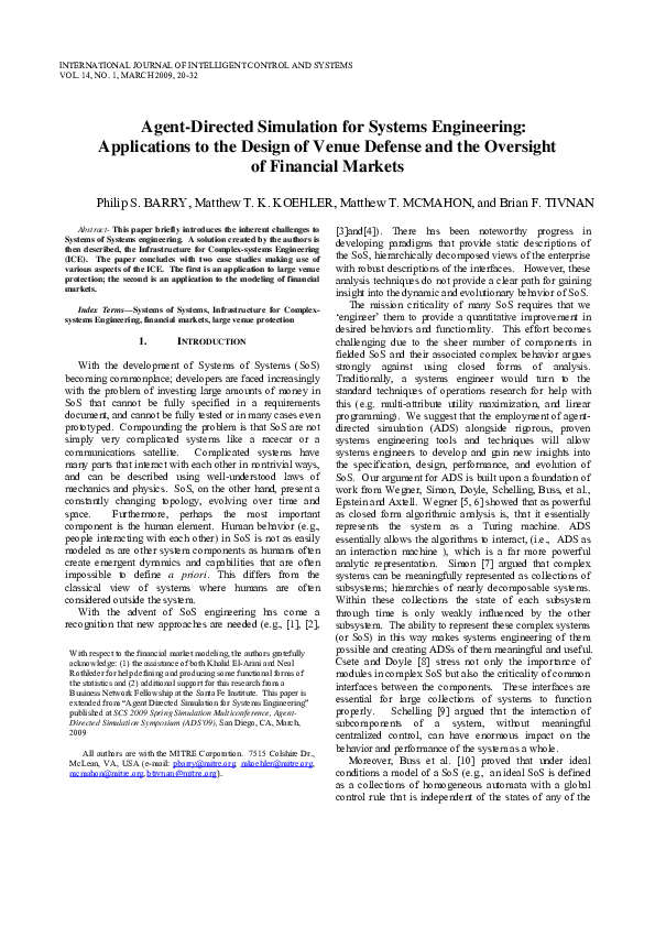 (PDF) ICE for Systems of Systems Engineering