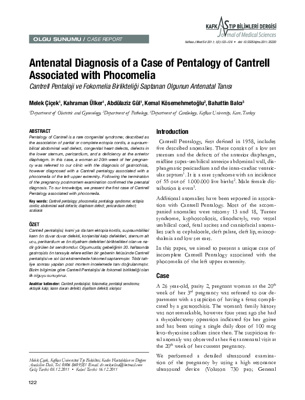 (PDF) Antenatal Diagnosis Of A Case Of Pentalogy Of Cantrell Associated ...