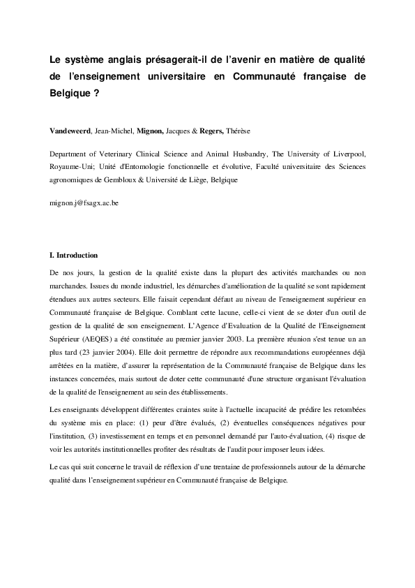 (PDF) Le système anglais présagerait-il de l'avenir en matière de ...