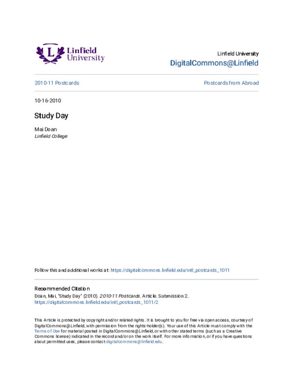 (PDF) Study Day