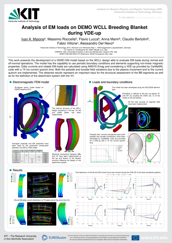 (PDF) Analysis of EM loads on DEMO WCLL breeding blanket during VDE-up