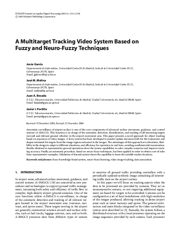 (PDF) A Multitarget Tracking Video System Based on Fuzzy and Neuro ...