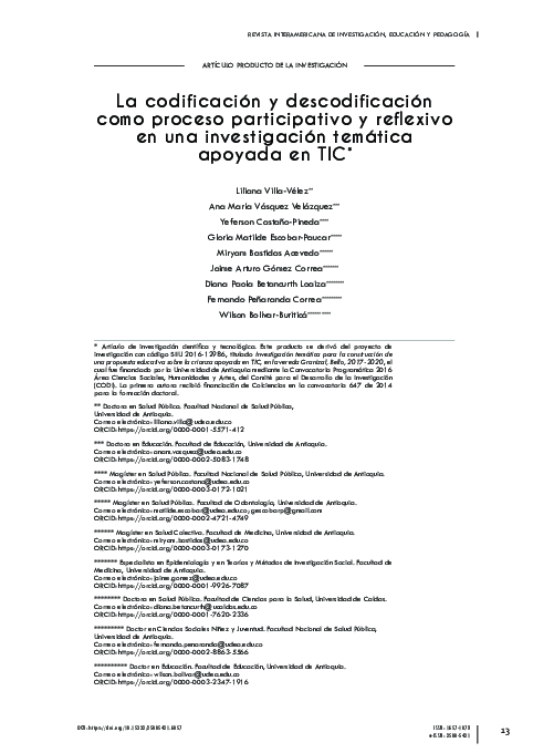 (PDF) La codificación y descodificación como proceso participativo y ...