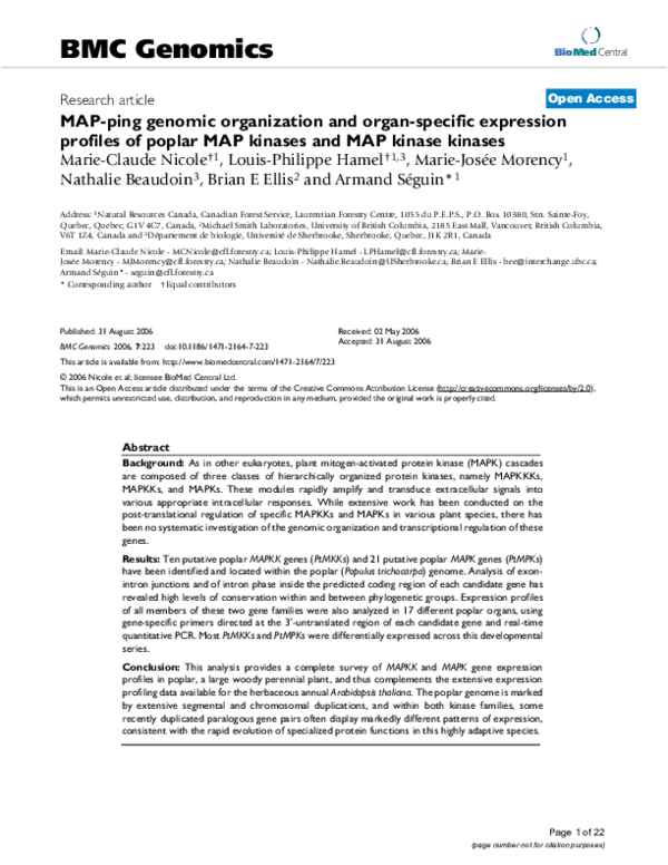 (PDF) MAP-ping genomic organization and organ-specific expression ...