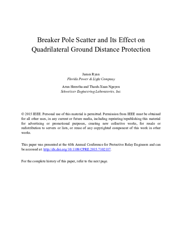 (PDF) Breaker pole scatter and its effect on quadrilateral ground ...
