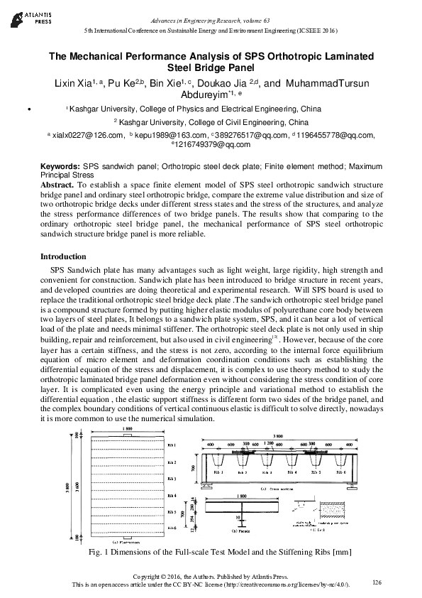 (PDF) The Mechanical Performance Analysis of SPS Orthotropic Laminated ...