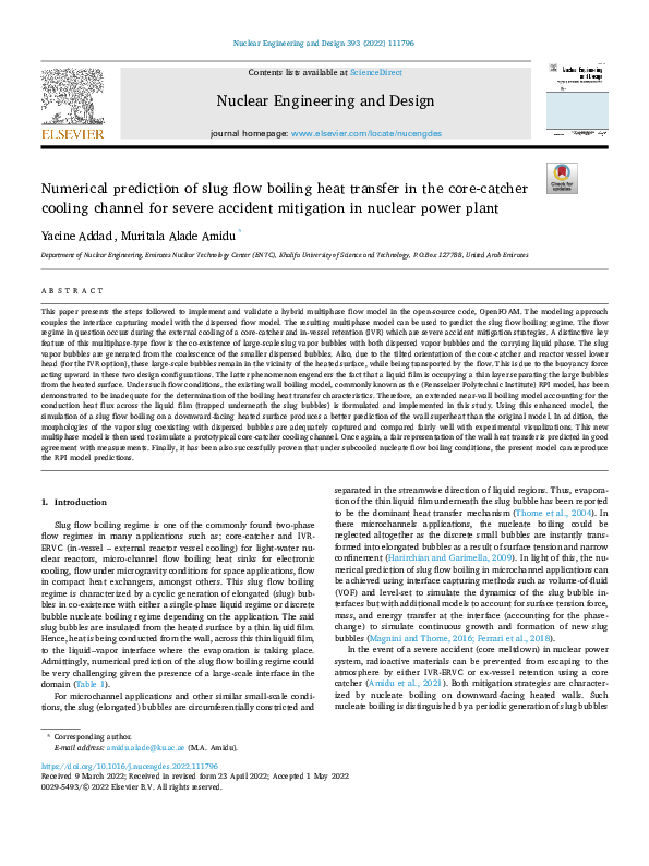 (PDF) Numerical prediction of slug flow boiling heat transfer in the ...