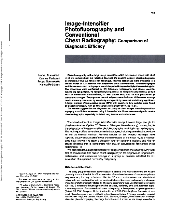 (PDF) Image-intensifier photofluorography and conventional chest ...