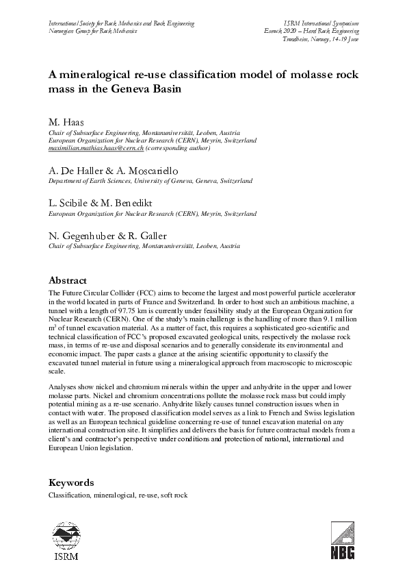(PDF) A mineralogical re-use classification model of molasse rock mass ...
