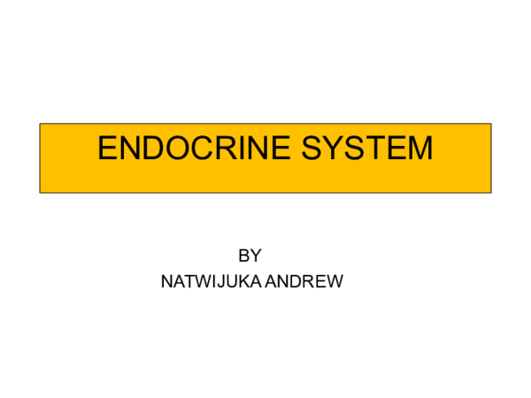 (PPT) ENDOCRINE SYSTEM ANATOMY AND PHYSIOLOGY