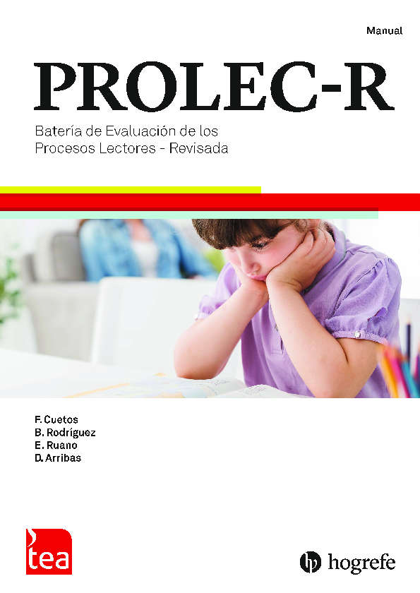 (PDF) PROLEC-R Batería de Evaluación de los Procesos Lectores, Revisada