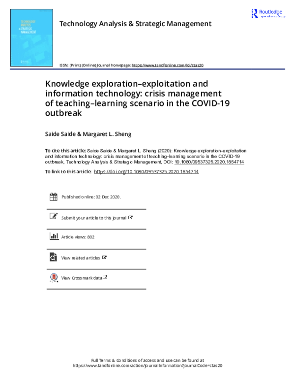 (PDF) Knowledge exploration–exploitation and information technology ...